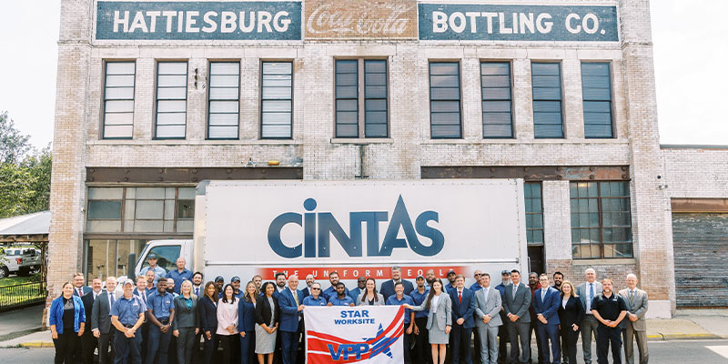 Cintas Rental Location in Hattiesburg Certified as VPP Star Site